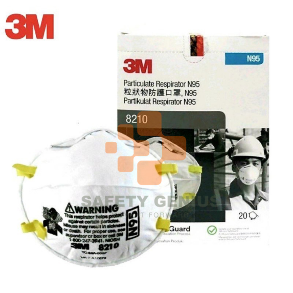 3M หน้ากากกันฝุ่นละออง PM2.5 8210 N95 | Shopee Thailand
