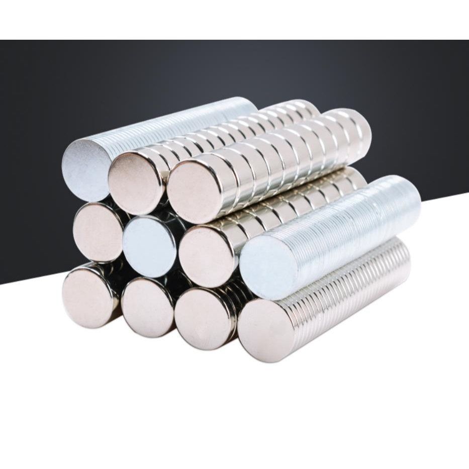 100ชิ้น แม่เหล็กแรงสูง 8x8มิล กลมแบน ขนาด 8x8mm Magnet Neodymium 8*8mm ...