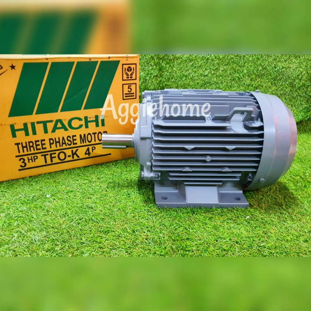 HITACHI มอเตอร์ไฟฟ้า 380V.รุ่น TFO-K 3HP 4P (3แรงม้า) IP44 2.2kW./ความเร็วรอบ 1400 รอบ/นาที ...
