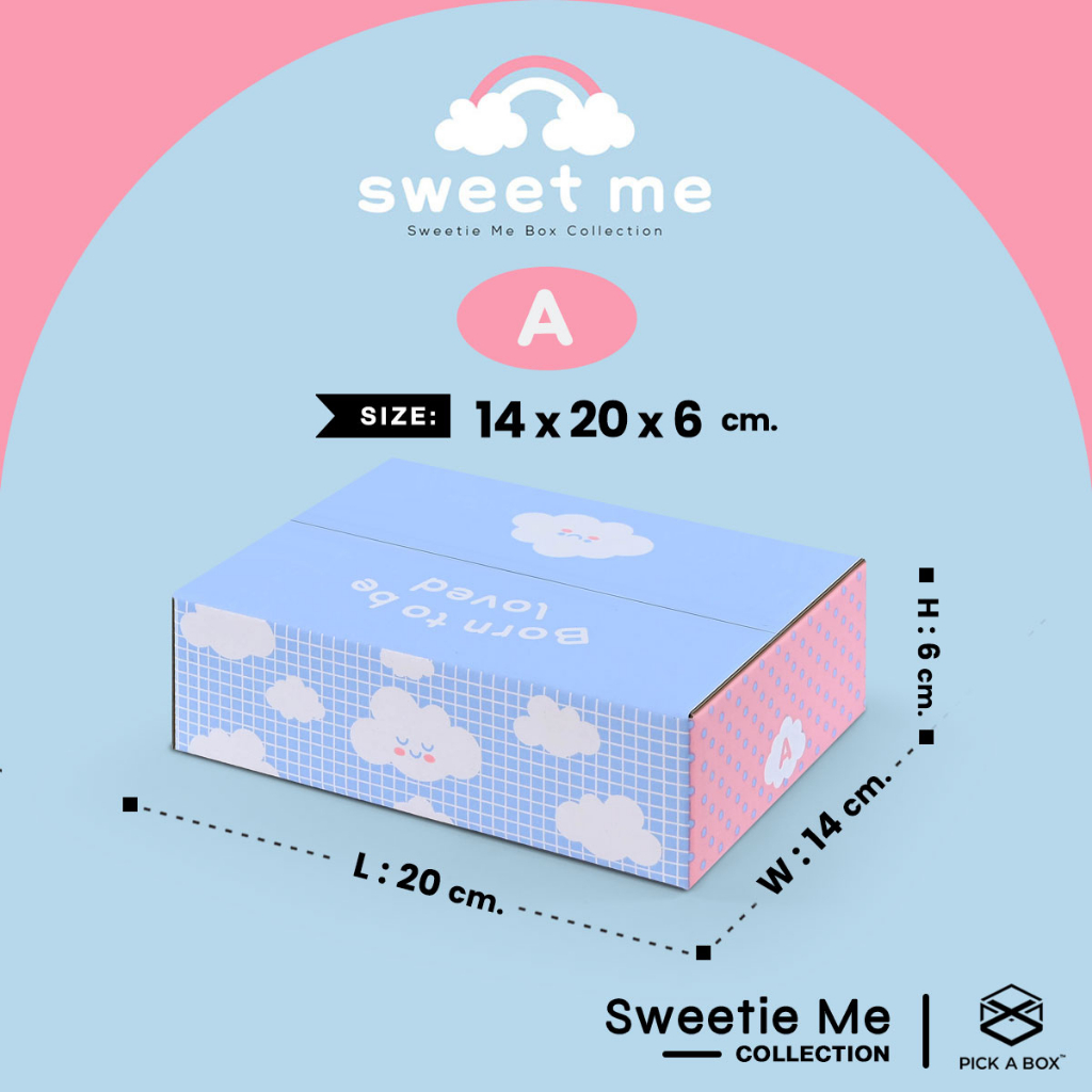 กล่อง SWEET ME - 20 ใบ : กล่องพัสดุสำหรับส่งไปรษณีย์ลูกฟูก PICK A BOX ...