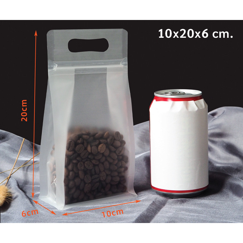 Idopackage - (10 ใบ/แพ็ค) ถุงซิปล็อค ขยายข้าง มีหูหิ้ว แบบขุ่น หนา คุณภาพดี | Shopee Thailand