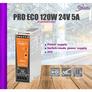 1469480000 Weidmuller PRO ECO DIN Rail Power Supply, 85 → 264V ac ac ...