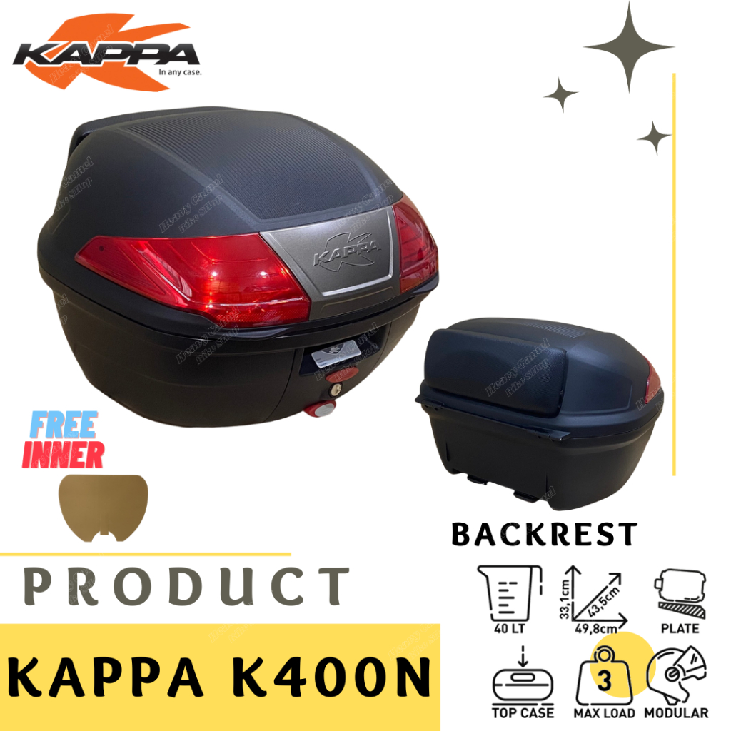กล่องท้าย KAPPA K400N ขนาด 40 ลิตร เก็บหมวกกันน็อค 1 ใบ | Shopee Thailand