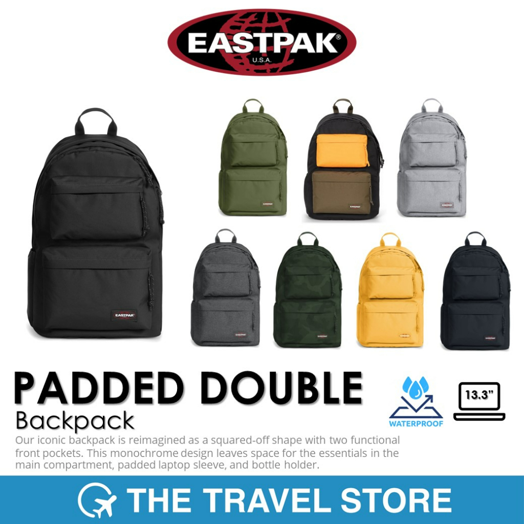 EASTPAK Padded Double Backpack กระเป๋าเป้ กระเป๋าเป้ รองรับคอมพิวเตอร์ ...
