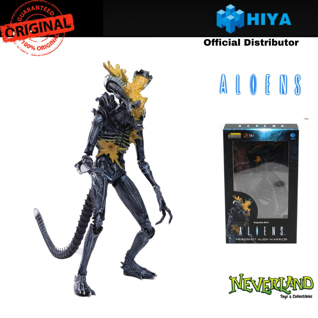 Hiya Toys ALIENS - Headshot Alien Warrior Action Figure Exquisite Mini ...