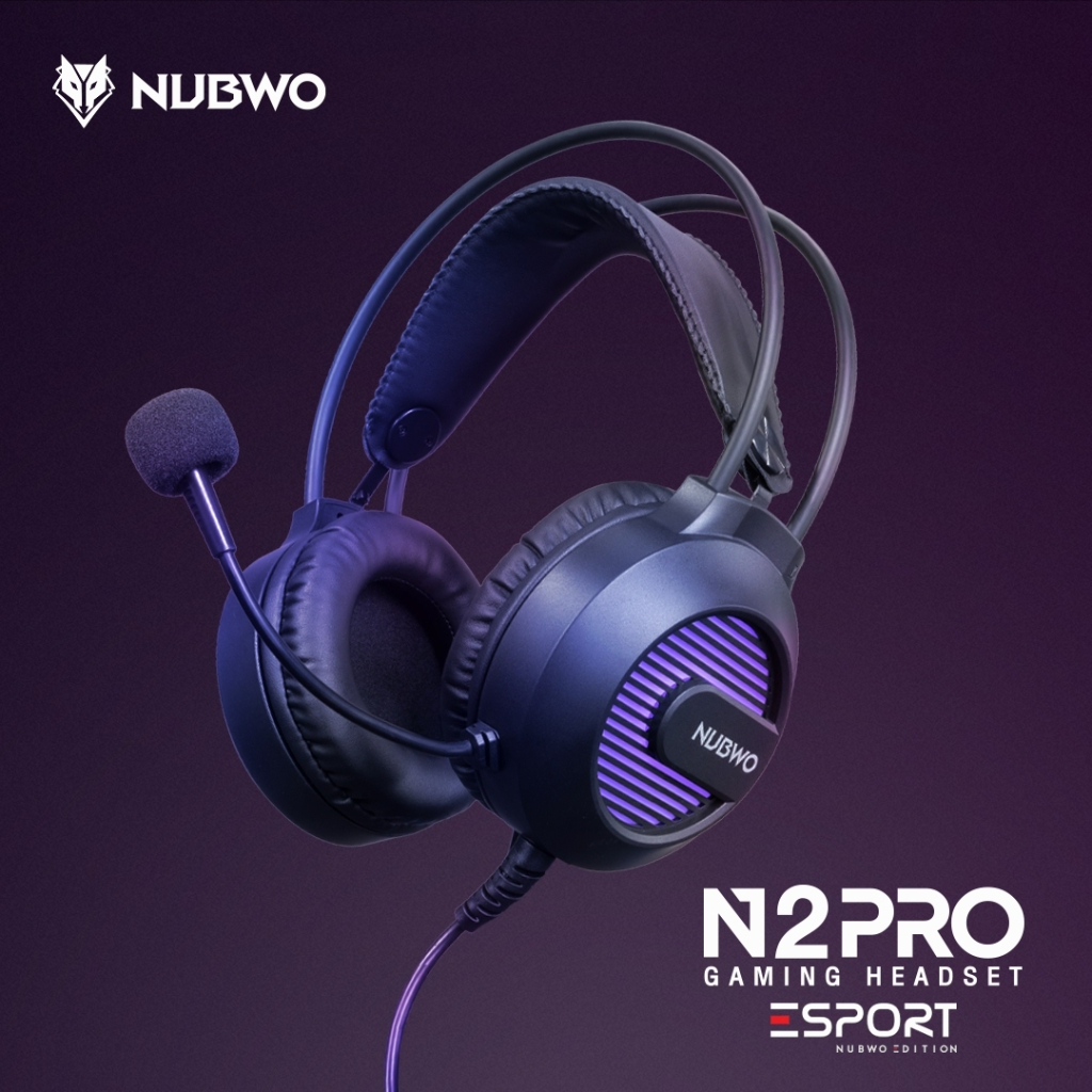 Nubwo Gaming Headset หูฟังเกมมิ่ง ไฟ LED ที่ครอบหูนุ่ม ไฟปรับหมุนได้ 360 องศา รุ่น N2PRO รับ ...