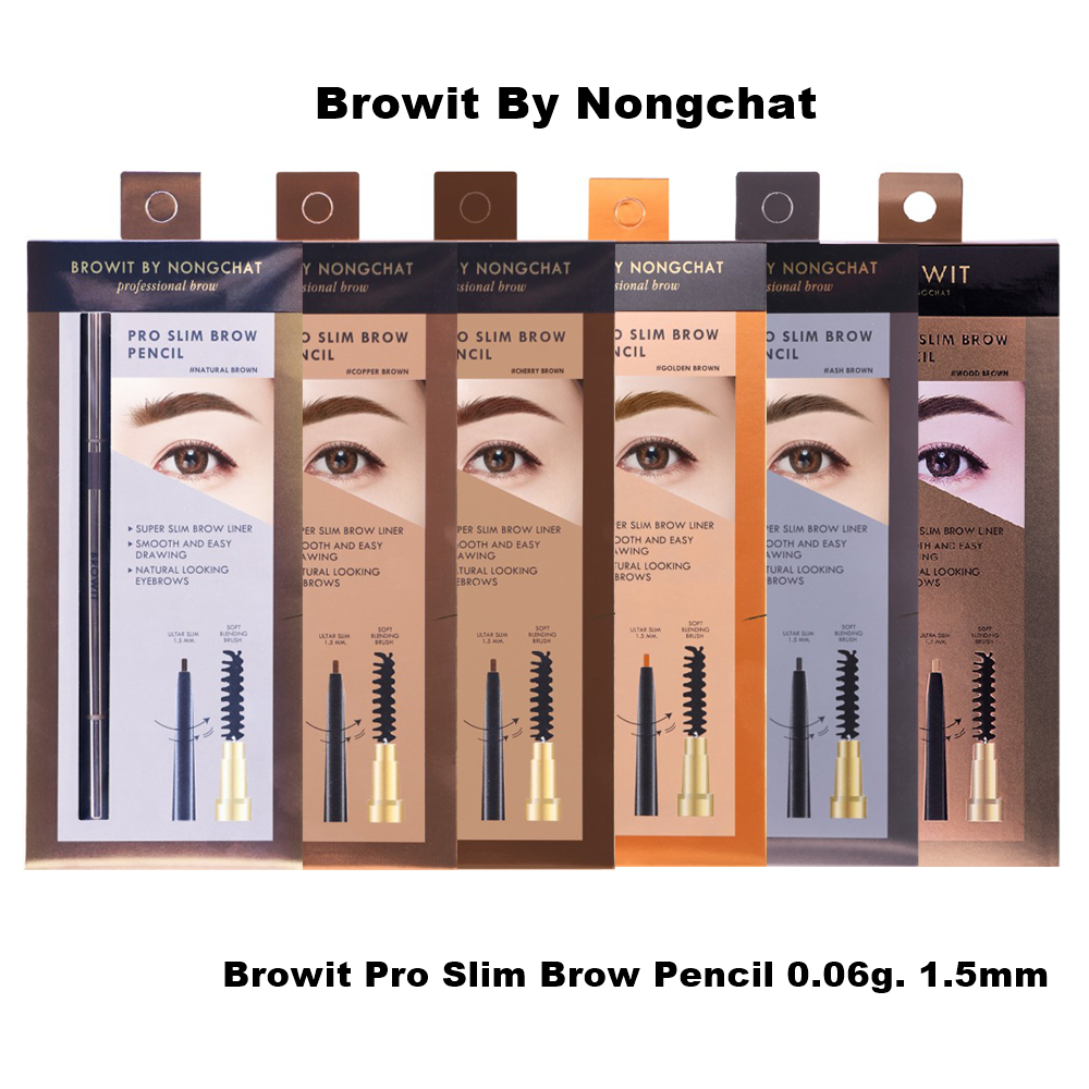 Browit By Nongchat Pro Slim Brow Pencil 0.06g ดินสอเขียนคิ้ว 6 มิติ ...