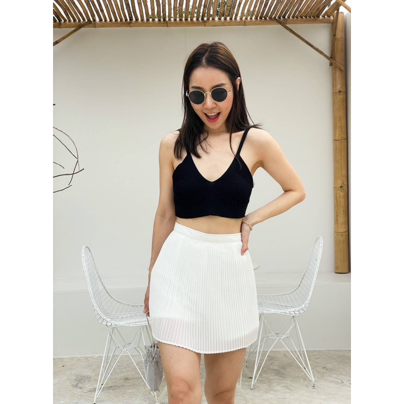 Pleate Skirt ครบ size ️ 5 สี สีดำเข้าแล้วค่า กระโปรงกางเกงพลีทผ้าชีฟอง ...