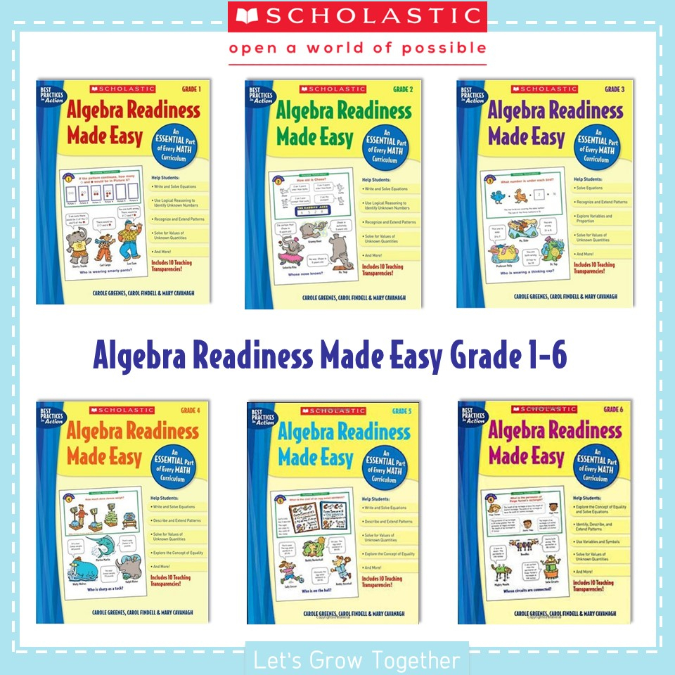 Scholastic แบบเรียนพีชคริตเพื่อเตรียมความพร้อมสำหรับการเรียนคณิตศาสตร์ ...