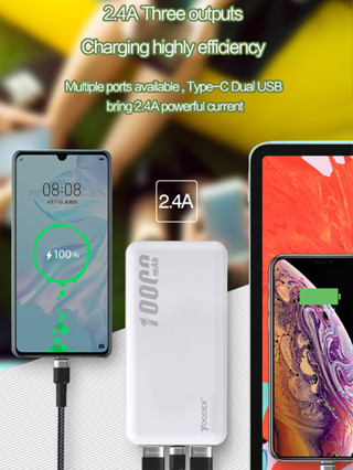 Powerbank Yoodex E11 ของแท้100% 10000mah แท่นชาร์จ พาวเวอร์แบงค์ ชาร์จ ...