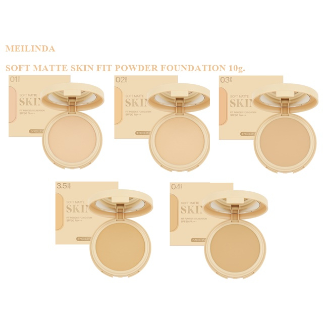 MEILINDA SOFT MATTE SKIN FIT POWDER FOUNDATION (MC8016) 10g. | Shopee ...