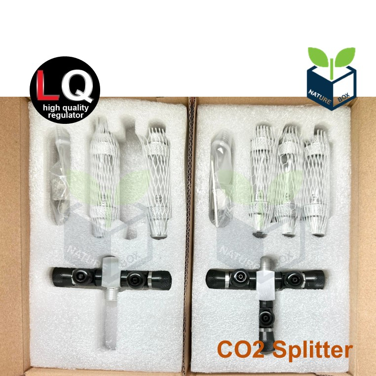 Liquid Aqua CO2 Splitter Set LQ ชุดกระจายคาร์บอน พร้อมนับฟองกันย้อน ...