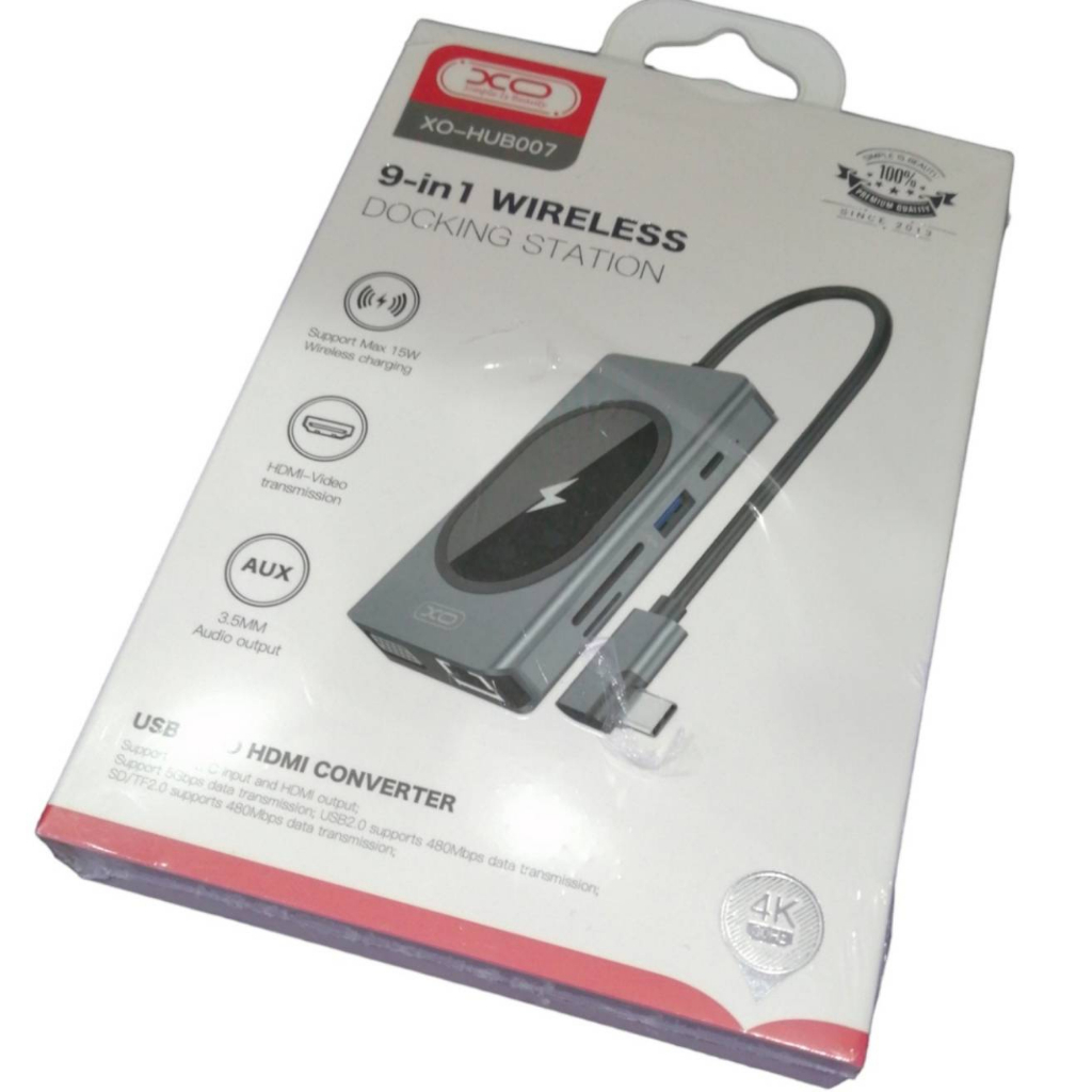 Type-C 9-in1 Wireless Docking Station XO # XO-HUB007 | Shopee Thailand