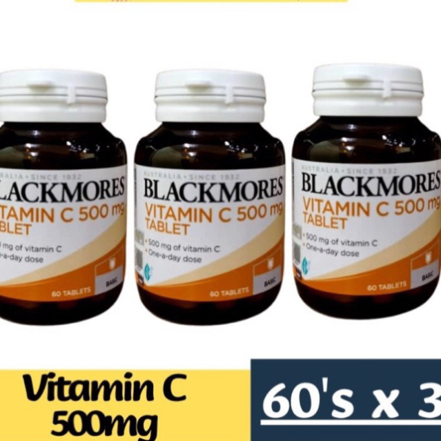 Blackmores Vitamin C 500 mg. 180 Tablets แบล็คมอร์ วิตามินซี 500 มก. ...