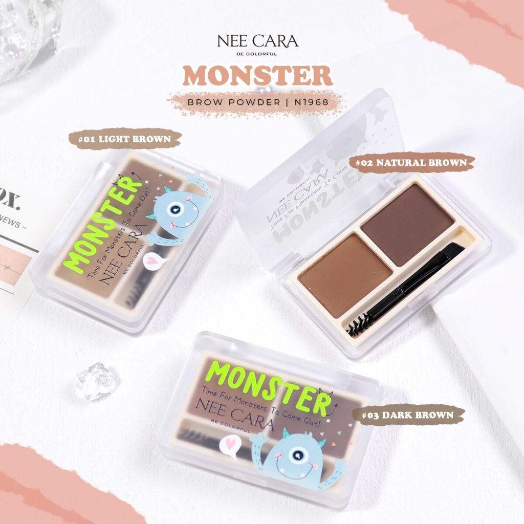Nee Cara Monster Brow Powder N1968 นีคาร่า ที่เขียนคิ้ว เนื้อฝุ่นเนียน ...