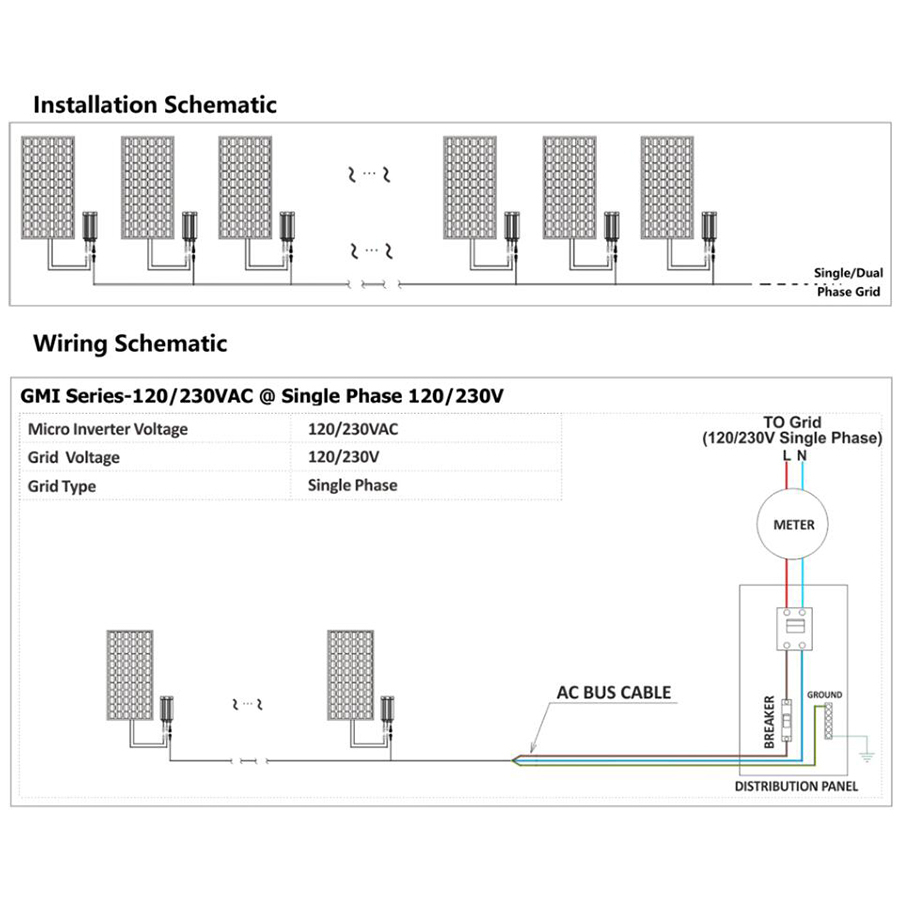 Y&H 500W/600W/700W Solar Grid Tie Inverter MPPT Pure Sine Wave DC26-46V ...