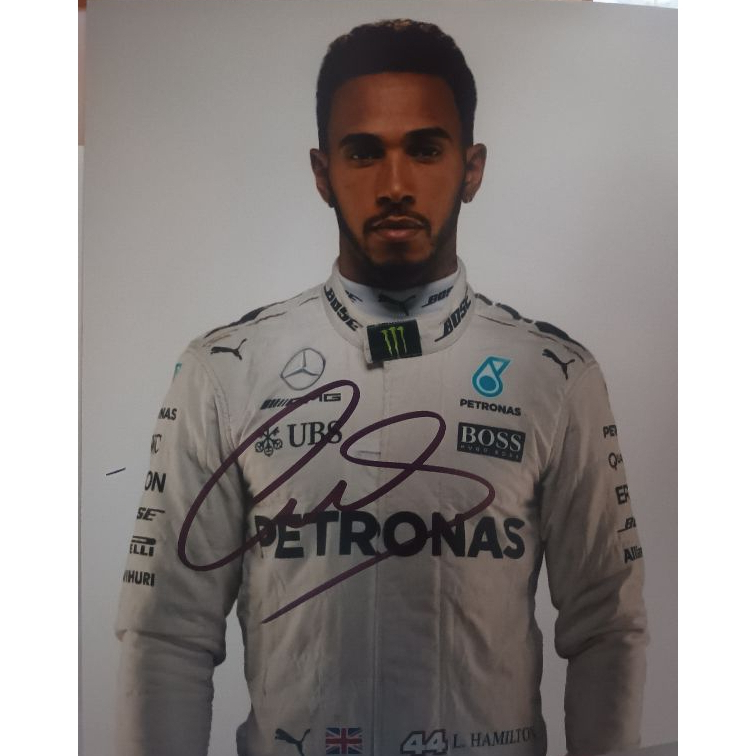 รูปถ่ายพร้อมลายเซ็น LEWIS HAMILTON F1 SIGNED PHOTO 8''X10'' | Shopee ...