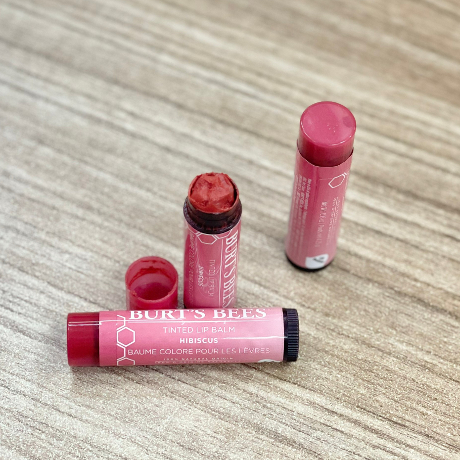 Burt's Bees Tinted Lip [20v12 ลิปปาล์มสี Hibiscus, Pink Blossom, Red ...