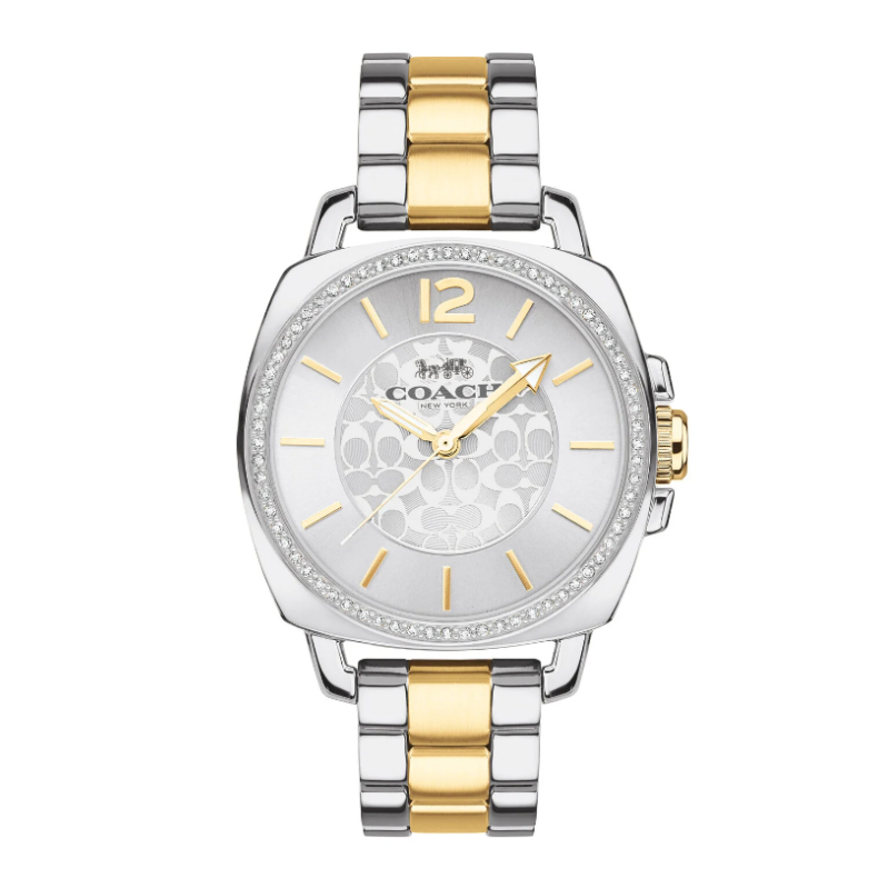 COACH 14503143 Silver Dial Two-Tone Gold/Silver Stainless Steel ...
