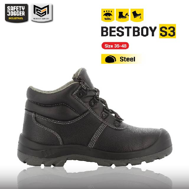 [ของแท้พร้อมส่ง] Safety Jogger รุ่น BESTBOY S3 รองเท้าเซฟตี้หุ้มข้อ หัวเหล็ก พื้นกันทะลุ พื้นกัน ...
