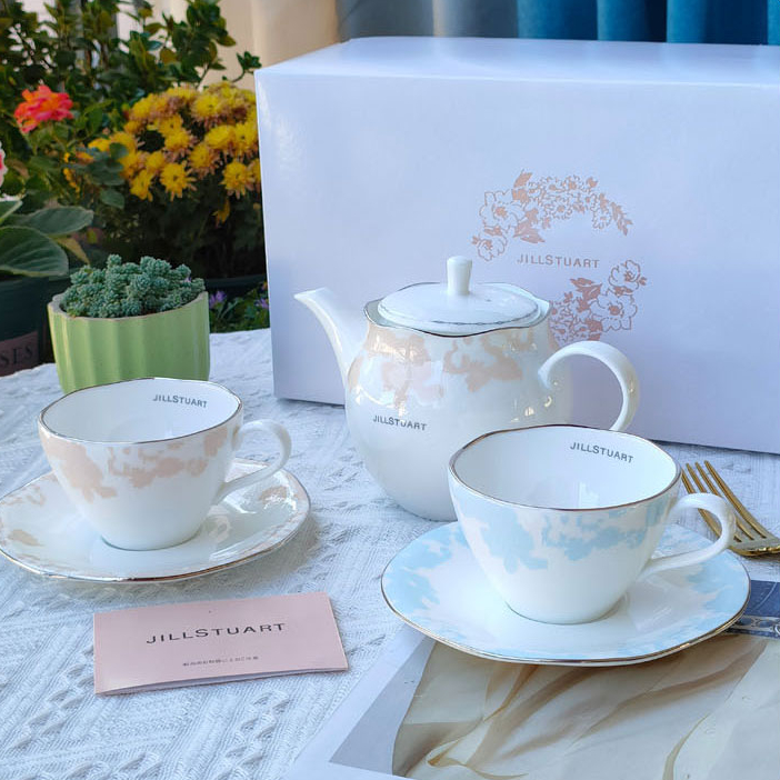 Japan NARUMI'S JILLSTUART Co branded Afternoon Tea Set Teapot+Double ...
