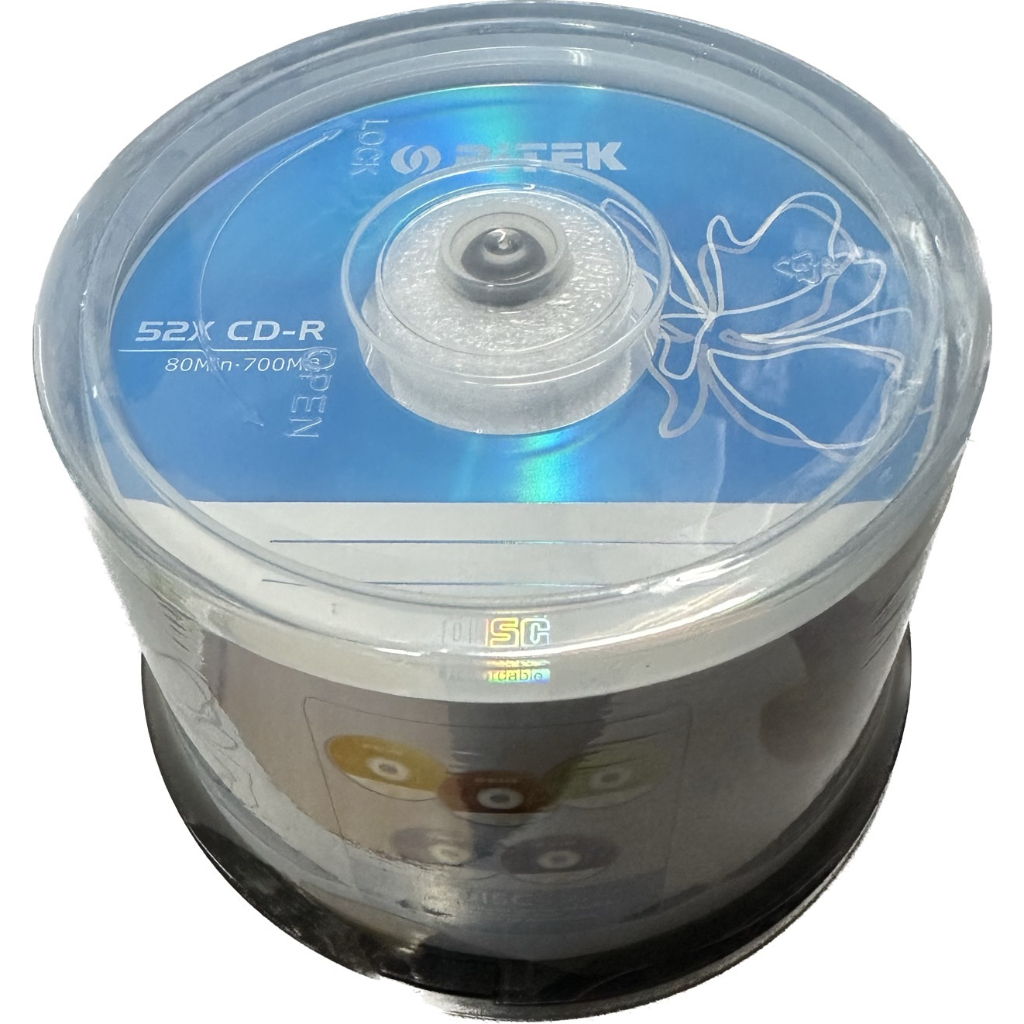CD-R RITEK 700mb 52x ( แพ็ค 50 แผ่น 5 สี) | Shopee Thailand