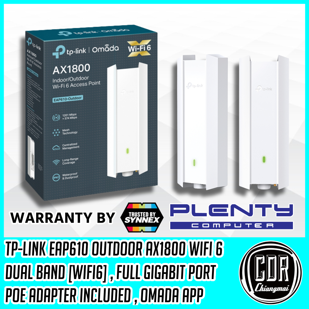 TP-LINK EAP610 Access Point Outdoor AX1800 WiFi 6 Long-Range Coverage ...