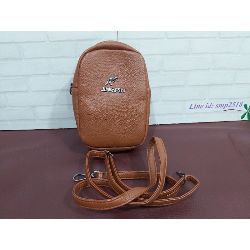 กระเป๋าทรงโฟน ยี่ห้อ JINGPIN สายยาวปรับได้ค่ะ มือสองค่ะ | Shopee Thailand