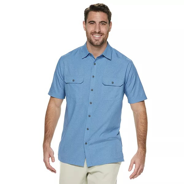 เสื้อเชิ้ต Croft & Barrow Classic-Fit Heather Mesh Quick-Dry สีฟ้า ... เสื้อเชิ้ต Croft & Barrow Classic-Fit Heather Mesh Quick-Dry สีฟ้า ...