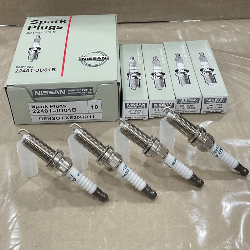 หัวเทียน Nissan March,Almera เบอร์22401-JD01B DENSO FXE20HR11 แท้เข็มสี ...