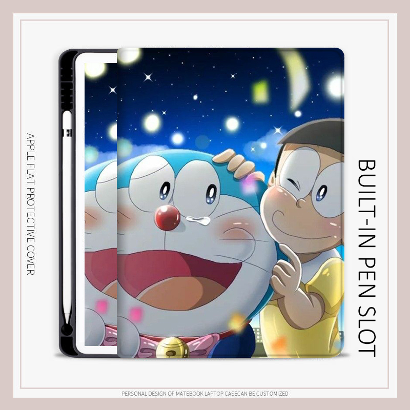 Doraemon Nobita Nobi เคสไอแพด air 4/5 mini 1/2/3/4/5/6 เคส มีถาดใส่ปาก ...