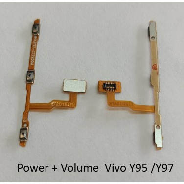 สายแพรชุดpowerสวิตช์ปิดเปิด และvolumeปรับระดับเสียง Vivo Y95 /Y97/V11i ...