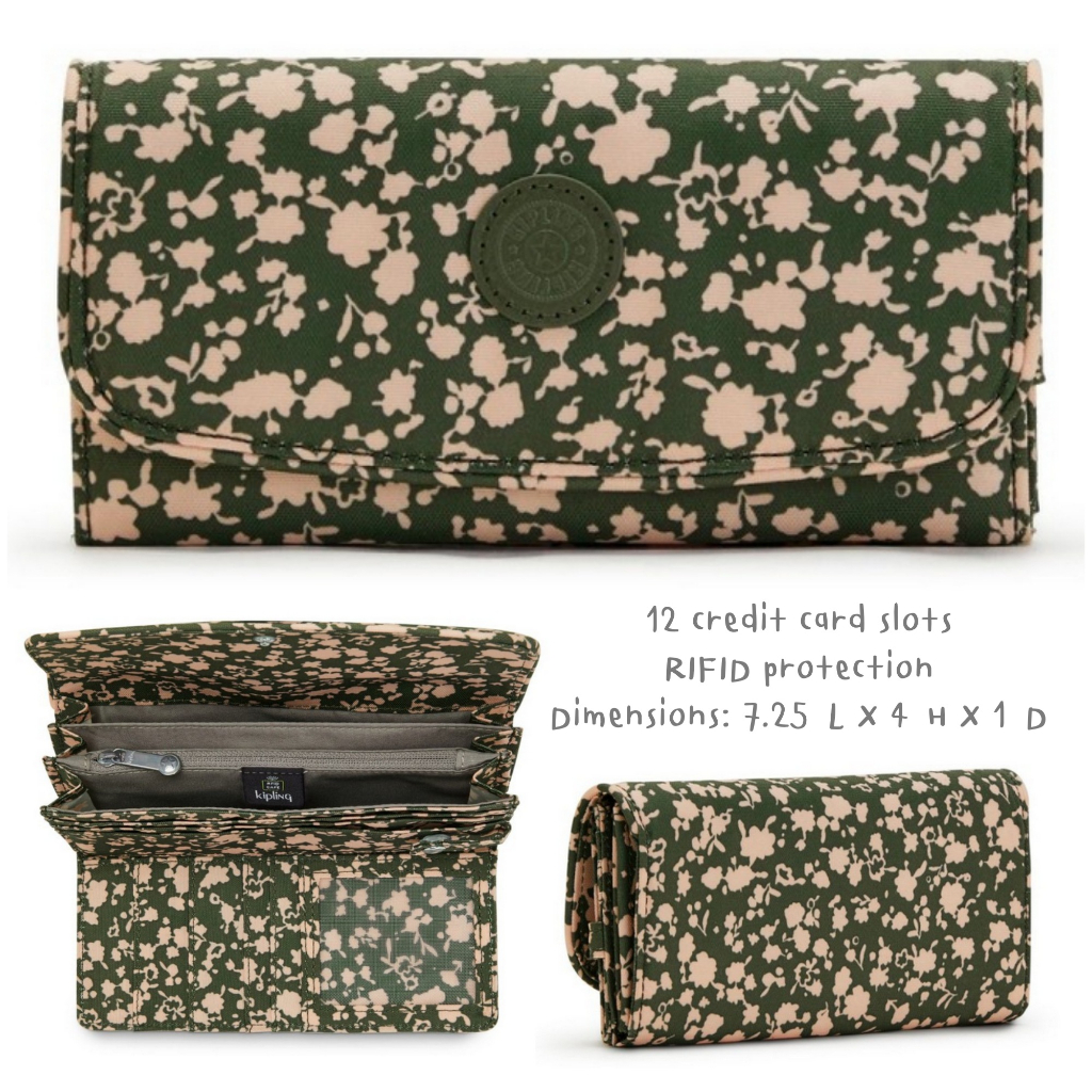 (2สี) กระเป๋า Kipling MONEY LAND Large RFID Wallet | Shopee Thailand