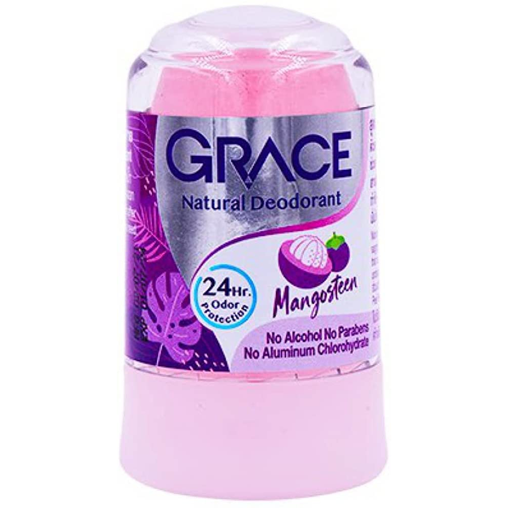 Grace Natural Deodorant 70g. เกรซ โรลออนระงับกลิ่นกายสารส้มธรรมชาติ ทำให้วงแขนขาวเนียน (1 ขวด ...