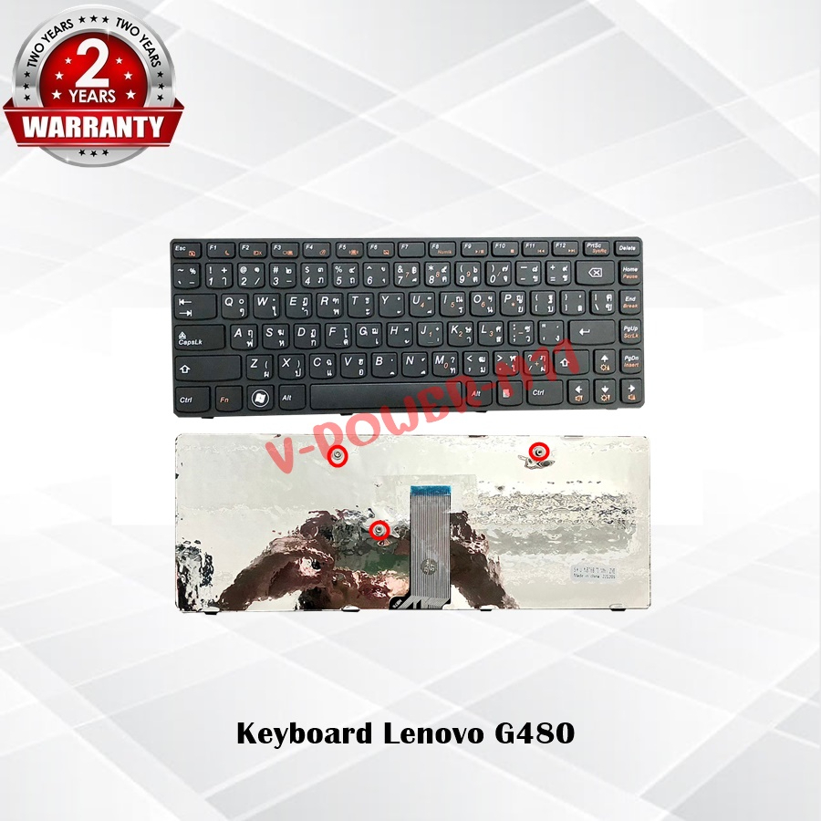 Keyboard Lenovo G480 / คีย์บอร์ด เลโนโว่ รุ่น G485 Z380 Z480 Z485 / TH ...