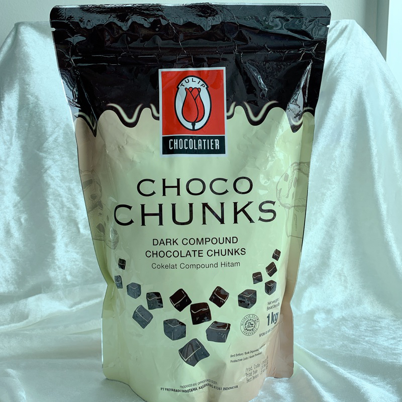 ช็อคโกแลตชังค์ สำหรับหัดทำขนม Dark Chocolate Chunk TULIP แบ่งบรรจุ 250 ...