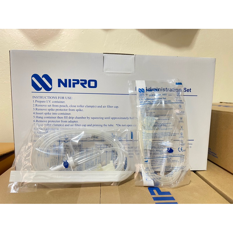 NIPRO IV SET , สายน้ำเกลือ ผู้ใหญ่ (ยกกล่อง) #พร้อมส่ง | Shopee Thailand