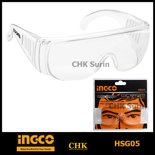 INGCO แว่นตากันสะเก็ด / แว่นตานิรภัย รุ่น HSG05 HSG04 ( Safety Goggles ) | Shopee Thailand