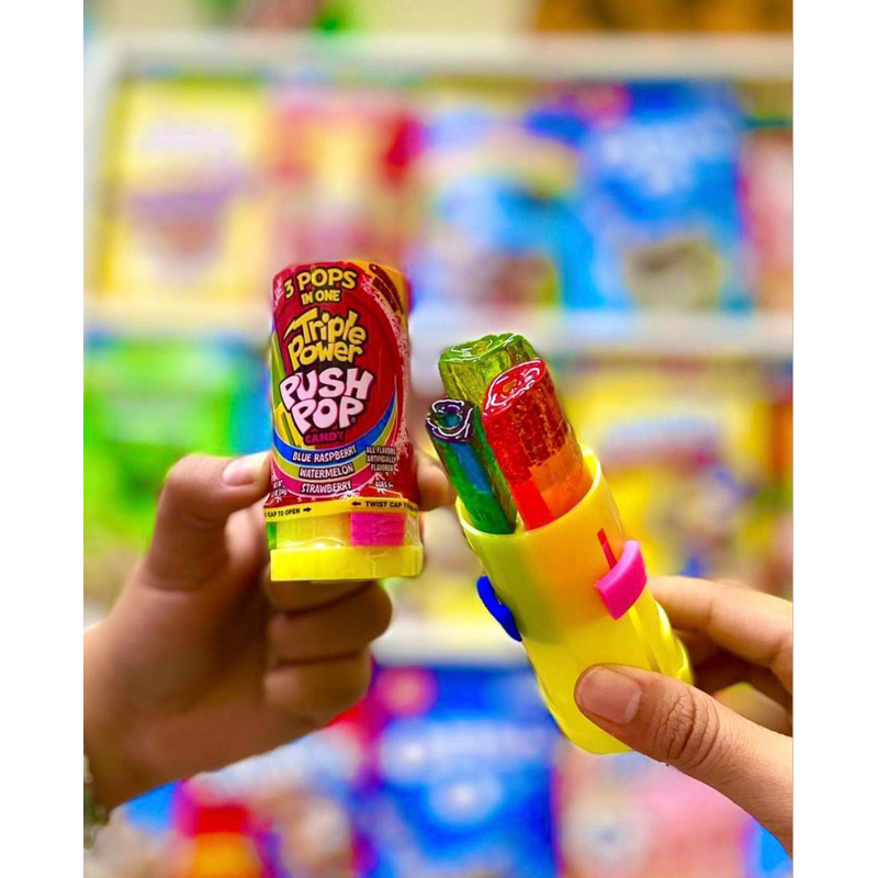 Push Pop Triple Power Candy, Three-in-One Assorted Lollipops | Shopee ...