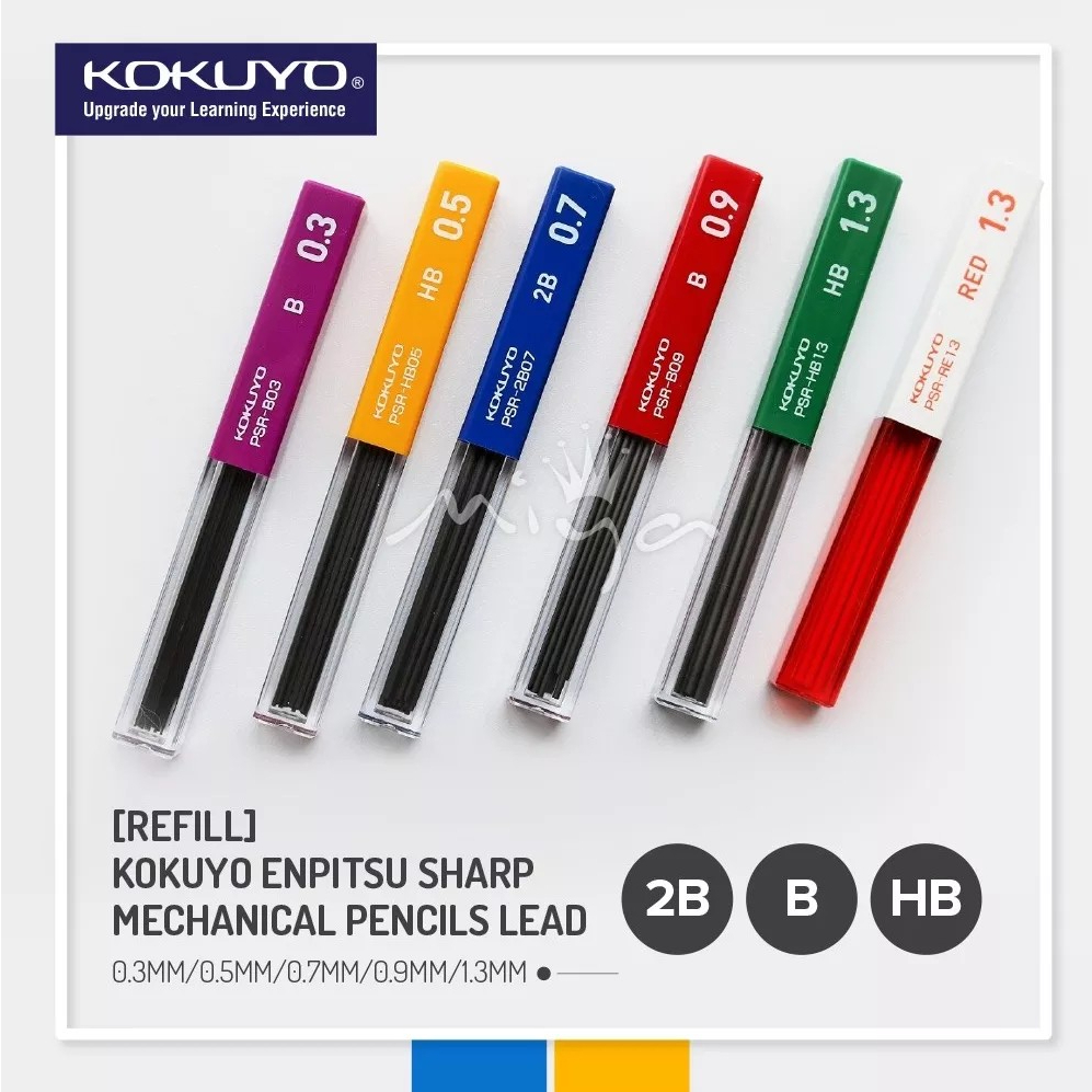KOKUYO Pencil leads ไส้ดินสอกด [HB / B / 2B] ขนาด 0.3 / 0.5 / 0.7 / 0.9 / 1.3 มม. ของแท้!!! จาก ...