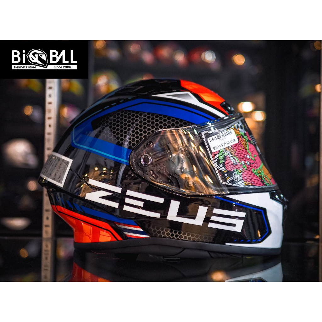 ZEUS ZS-826 RS BK1 METALLIC BLACK/RED | Shopee Thailand