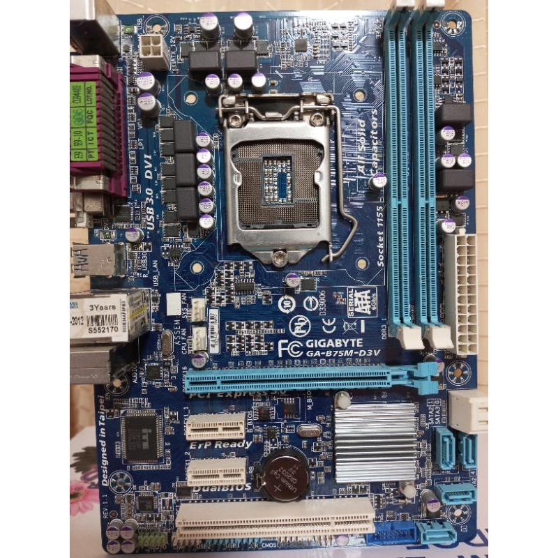 Mainboard 1155 GIGABYTE B75M-D3V Socket 1155 รองรับ Intel Gen2&3 ...