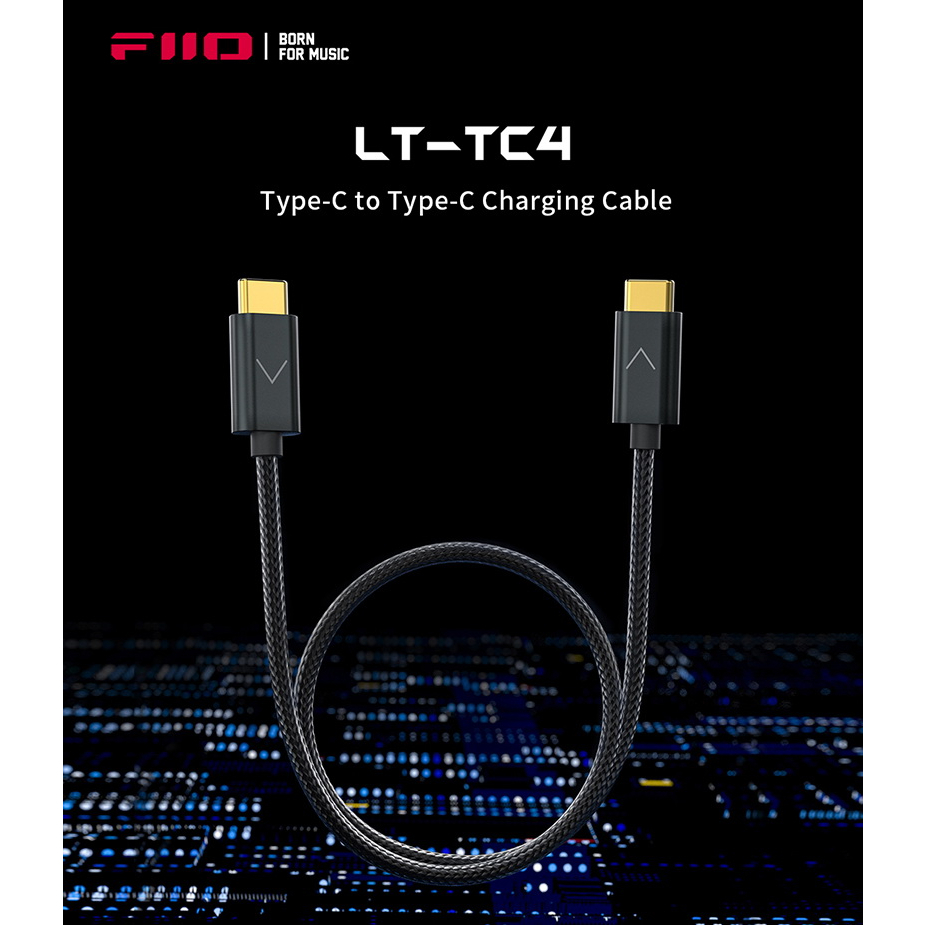 FiiO LT-TC4 สายชาร์จ/สายดาต้า TypeC เป็น TypeC ยาว 50 เซนติเมตร ...
