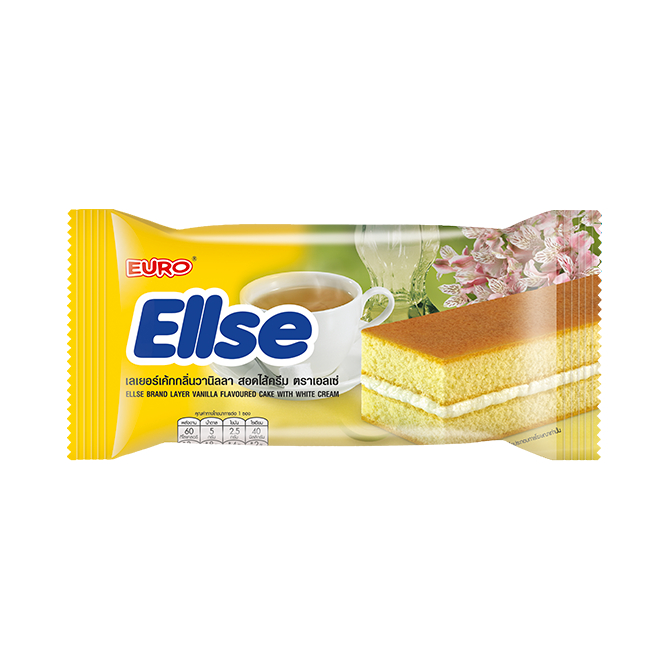 (24 ชิ้น) Euro Ellse ยูโร่ เอลเซ่ เลเยอร์เค้ก 15 กรัม มี 8 รสชาติ ...