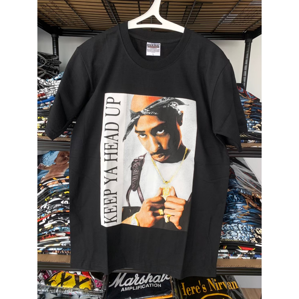 TUPAC 2PAC head เสื้อยืดวงร็อค ทูแพ็ค ทู แพค วินเทจ 2P | Shopee Thailand