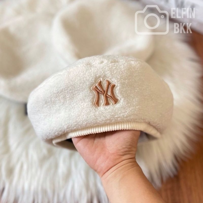 แท้ 💯 MLB Dia Monogram Wool/Fleece/ knit Beret NY/ Yankees หมวกเบเร่ต์ ...