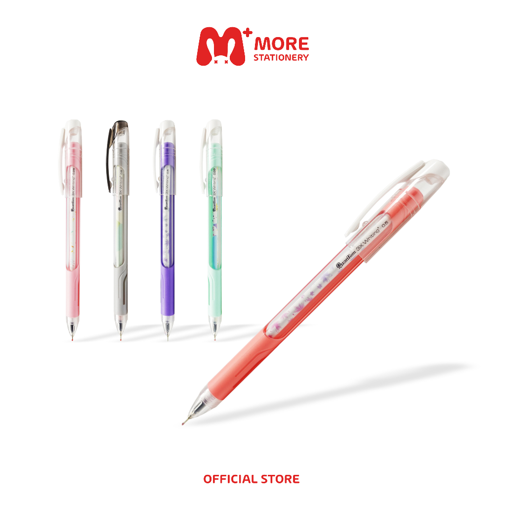 Quantum (ควอนตัม) ปากกาลูกลื่น หมึกน้ำเงิน ขนาดหัว 0.29 , 0.5 mm. รุ่น Moji โมจิ Dress Up ...