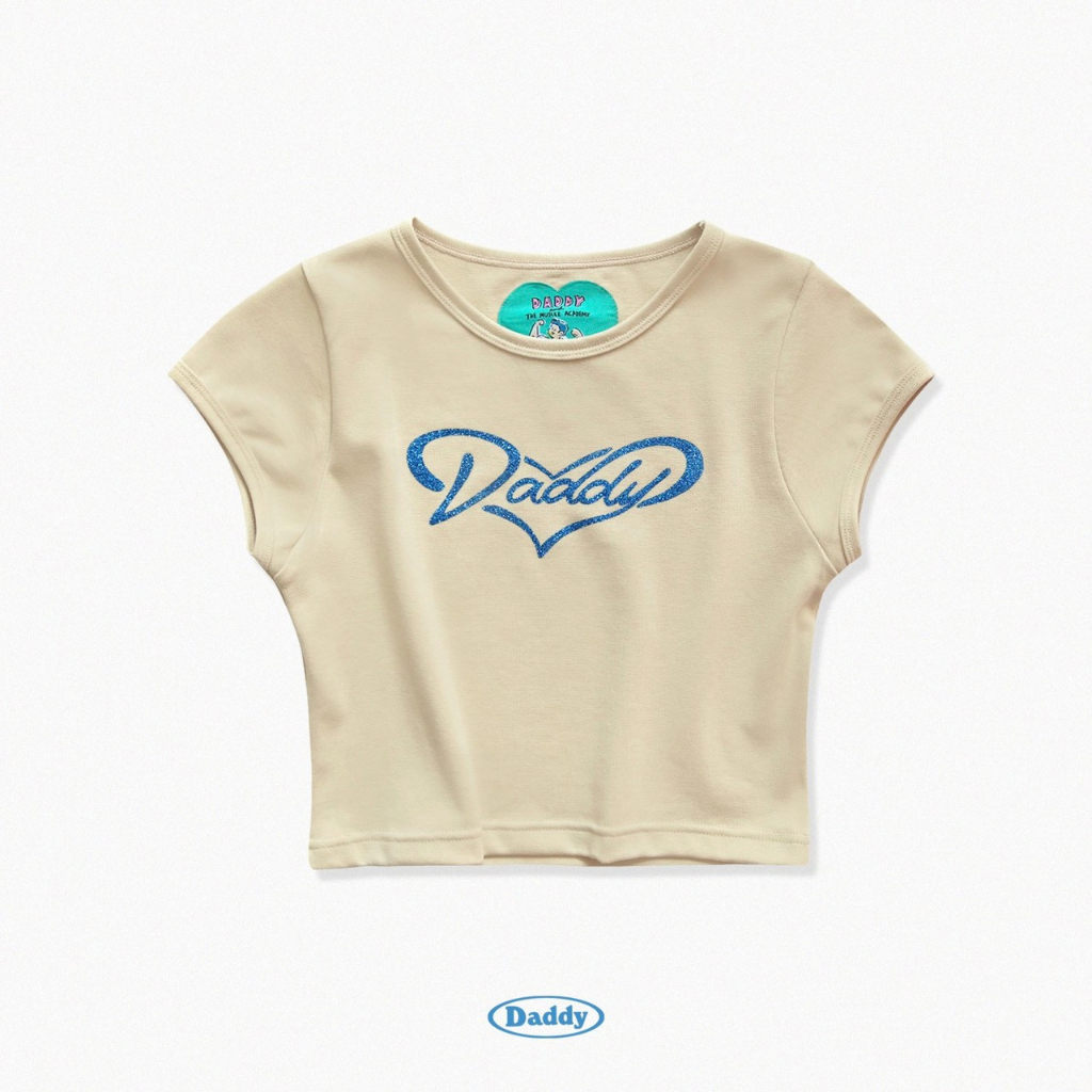 DADDY | Beloved Crop Top เสื้อยืดครอปท็อป รีด flex glitter สุดน่ารัก สี ...