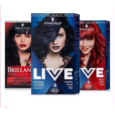Schwarzkopf LIVE hair dye blue black l75 foam foam 101 plant pure hair ...