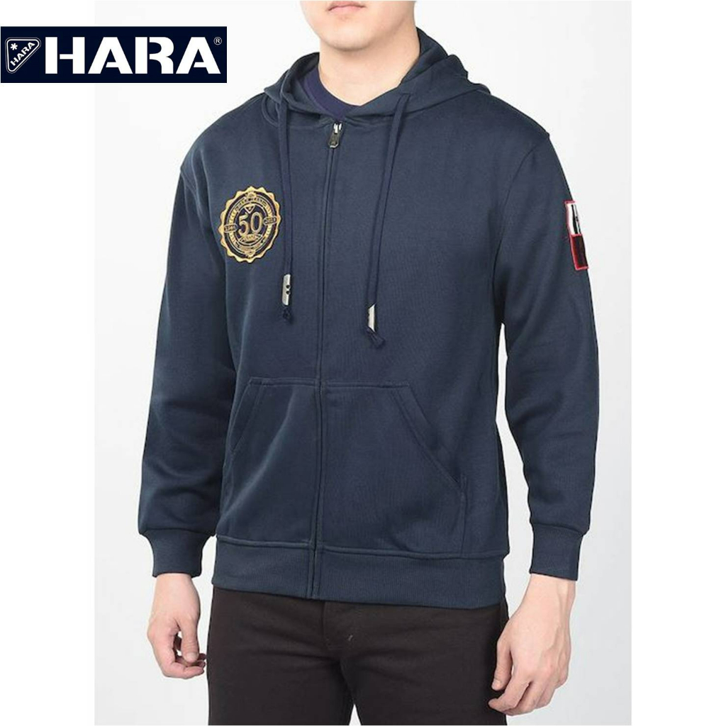 [ส่งฟรี] Hara ฮาร่า ของแท้ เสื้อวอร์มผู้ชายแขนยาว เสื้อกันหนาวสีน้ำเงิน ...